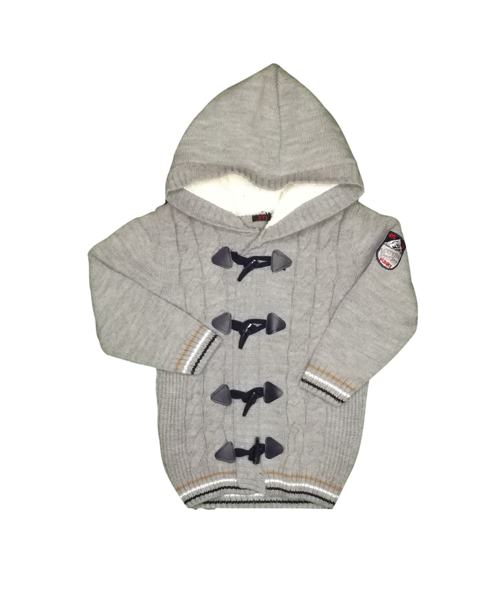 ΖΑΚΕΤΑ ΠΛΕΚΤΗ ΓΚΡΙ ΜΕ ΞΥΛΙΝΑ ΜΠΛΕ ΚΟΥΜΠΙΑ & ΚΟΥΚΟΥΛΑ ΜΕ ΓΟΥΝΑ - ePaidika.gr